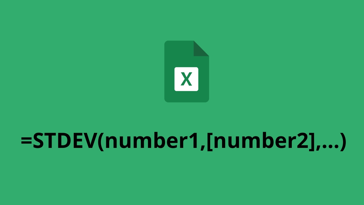 Cách sử dụng hàm STDEV trong Excel tính độ lệch chuẩn